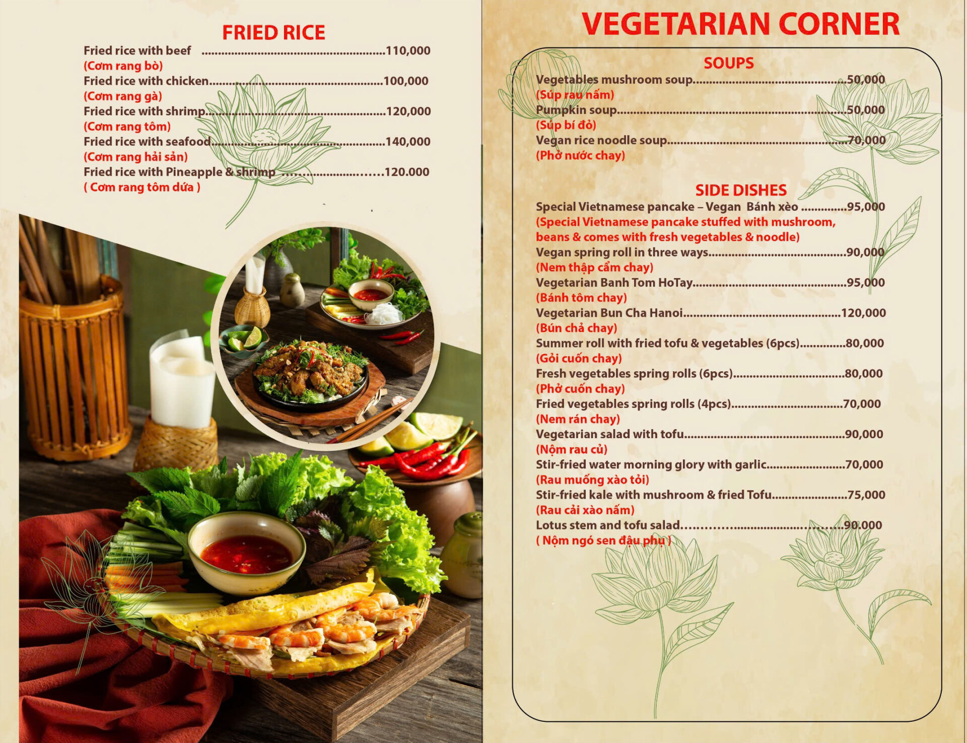 Our Menu - MẸT Vietnamese restaurant & Vegetarian Food