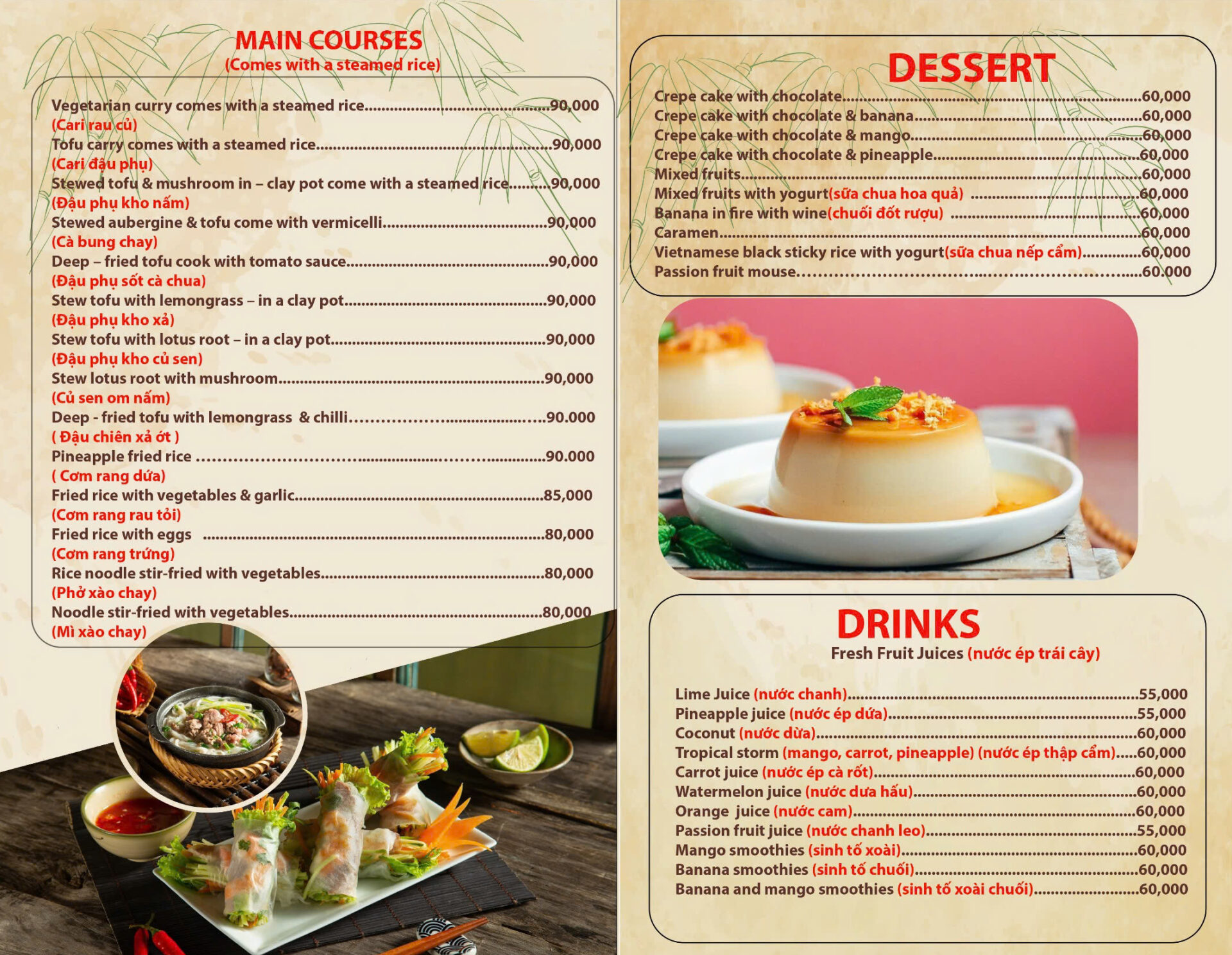 Our Menu - MẸT Vietnamese restaurant & Vegetarian Food